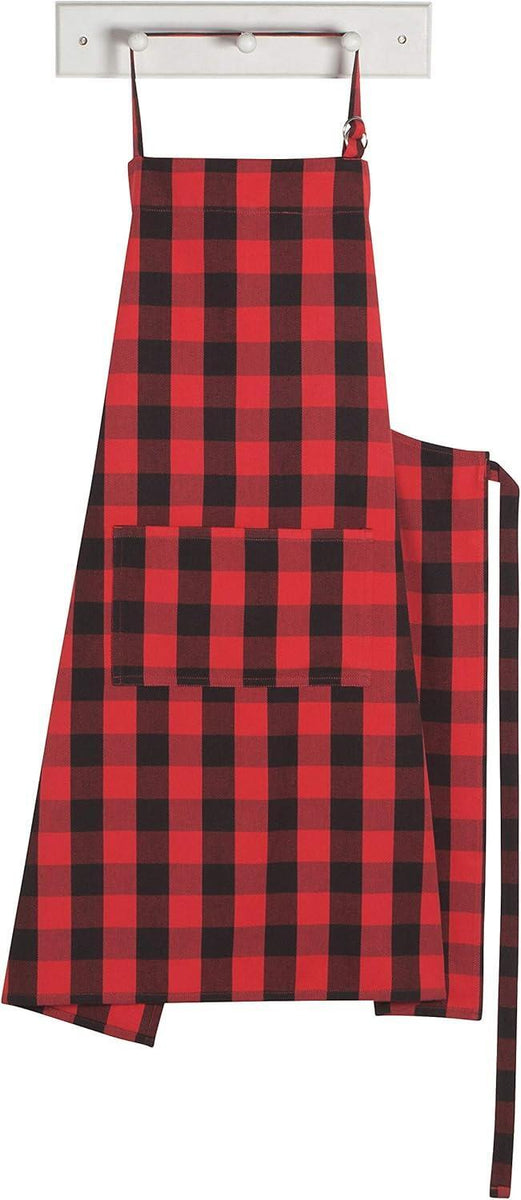 Danica Now Designs XL Oversized Red and Black Buffalo Check Apron – the ...